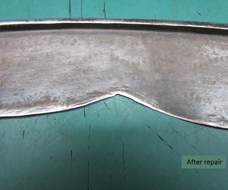 Before and After: Extreme blade repair - Scythe Supply
